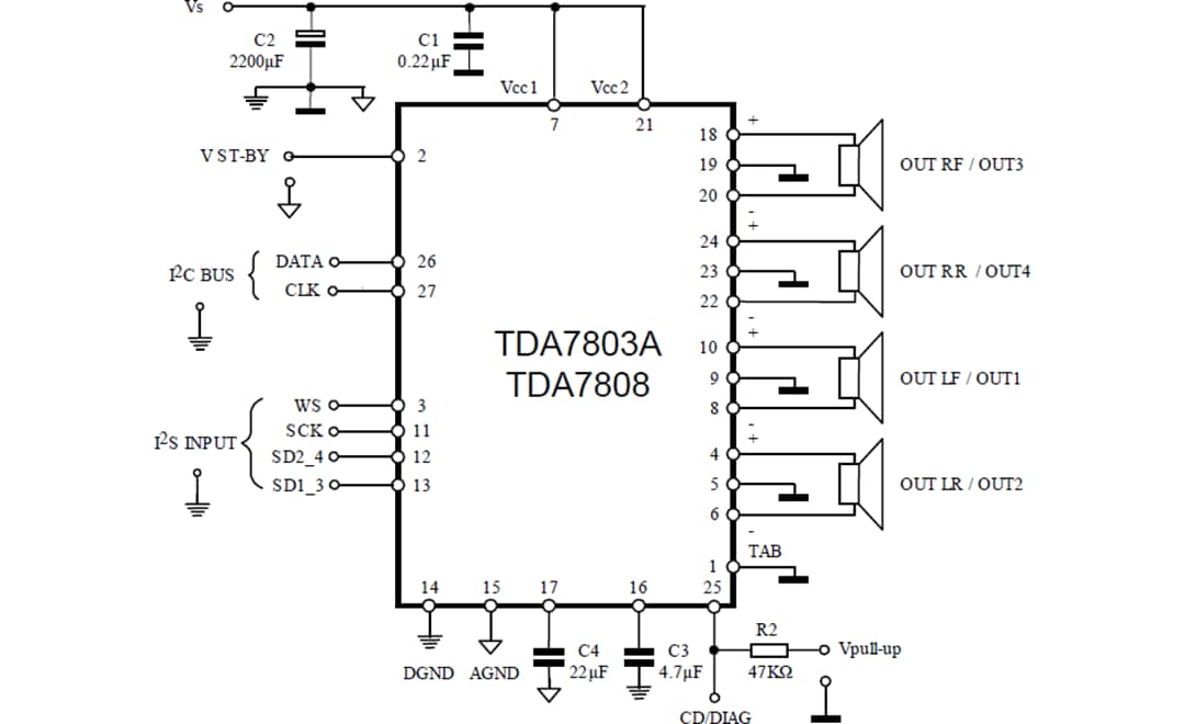 EVAL-TDA7803A Evaluation Board - STMicro | Mouser