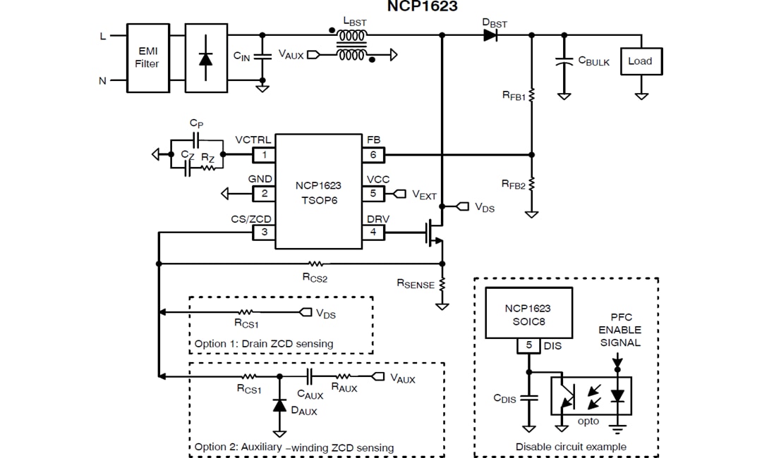 NCP1623 CrM Power Factor Controller - onsemi | Mouser