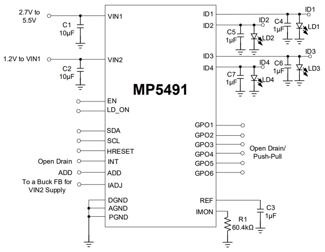 MP5491 Laser Diode Current Source IC - MPS | Mouser